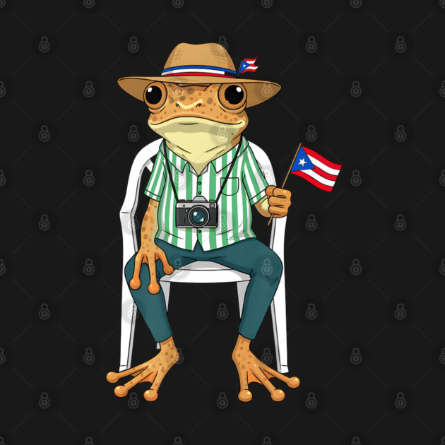 Coqui Frog Puerto Rico Flag Sapo Concho Common Coqu - Coqui Frog Puerto ...