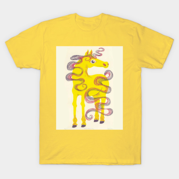 Yellow Magical Pony - Fantasy - T-Shirt | TeePublic