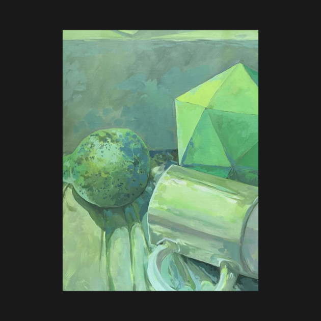 Green Geometry Still Life - Green Art - T-Shirt | TeePublic