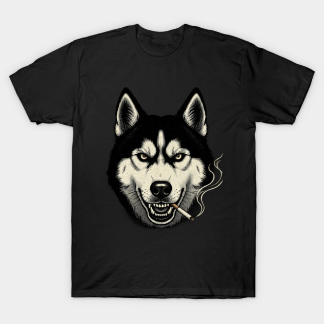 Siberian Husky Smoking Cigarette Dog Meme Art - Dog Smoking Cigarette ...