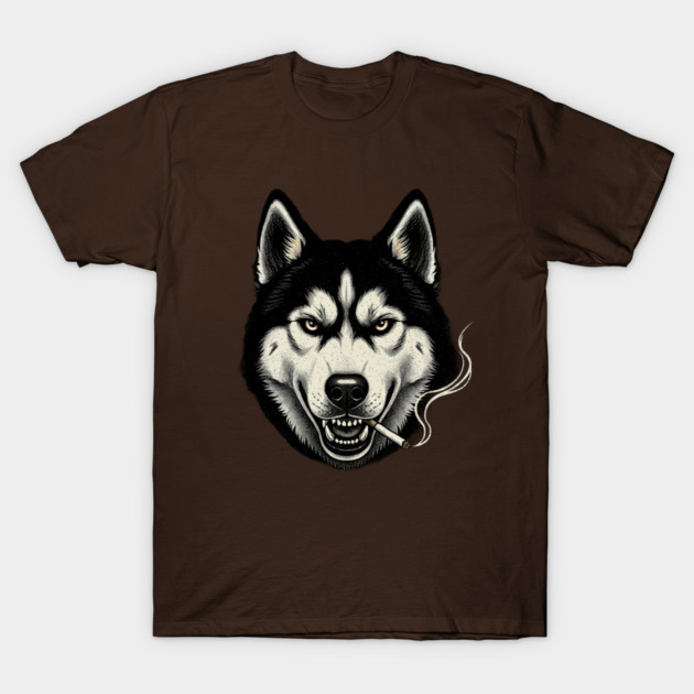 Siberian Husky Smoking Cigarette Dog Meme Art - Dog Smoking Cigarette ...