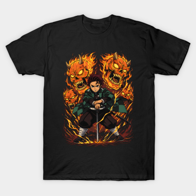 Tanjiro On Fire - Anime Fan Wear - T-Shirt | TeePublic