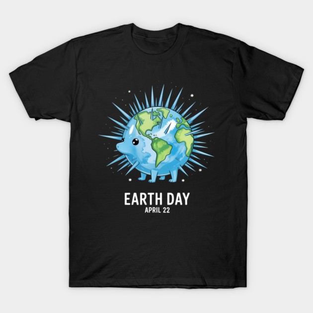 Earth Day 2026 Hedgehog Art - Earth Day - T-Shirt | TeePublic