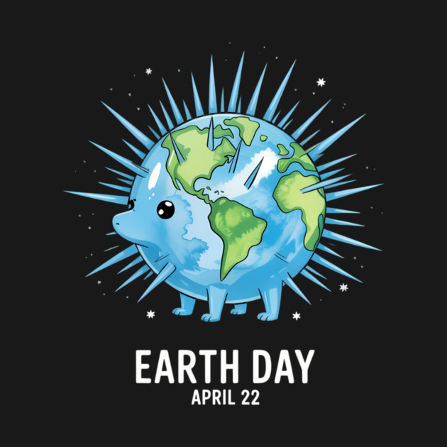Earth Day 2026 Hedgehog Art - Earth Day - T-Shirt | TeePublic