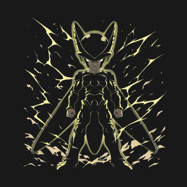 Chibi Perfect Cell Super Saiyan Aura - Perfect Cell - T-Shirt | TeePublic