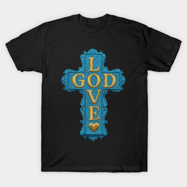 Gamma Blue God Love Cross Jesus Faith Based Inspirational Design ...