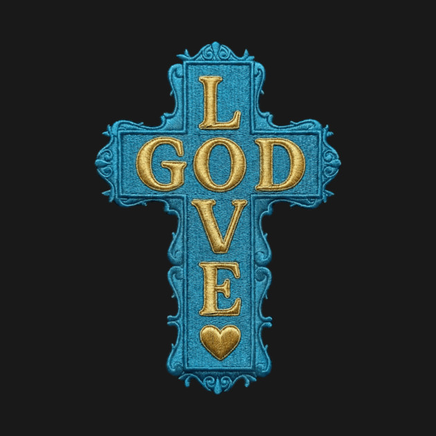 Gamma Blue God Love Cross Jesus Faith Based Inspirational Design ...
