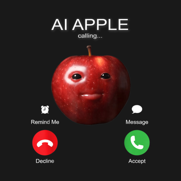 Ai Apple Meme Calling Funny Brainrot Silly Gen Z AI Fruit - Brainrot ...