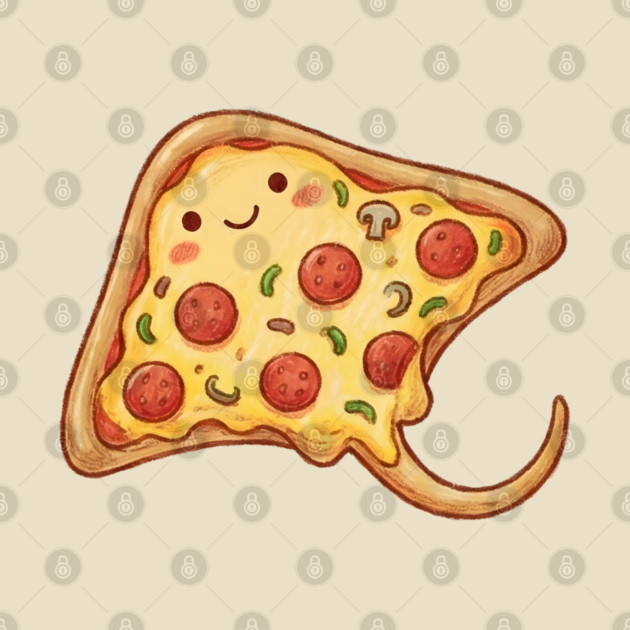 Pizza Stingray Drawing - Pizza Stingray Drawing - T-Shirt | TeePublic