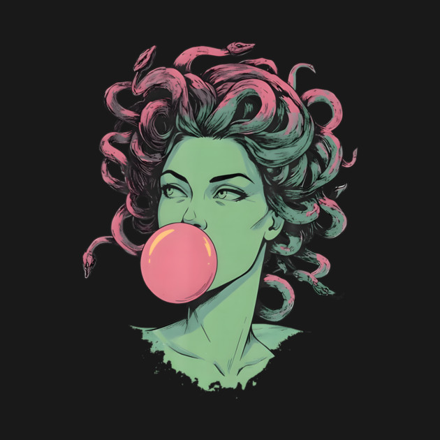 Medusa Bubblegum Mythological Snake Hair Goddess - Medusa Feminist ...