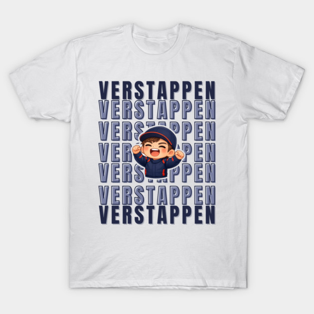 Driver Excitement Pose Verstappen - Racing Driver - T-Shirt | TeePublic