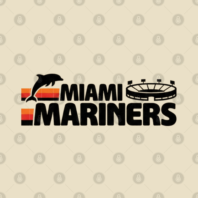 Miami Mariners Retro Stadium Dolphin Design - Miami Mariners - T-Shirt ...