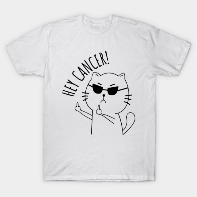 Meme Cat Sunglasses Hey Cancer Middle Finger Cancer Awareness - Cancer ...