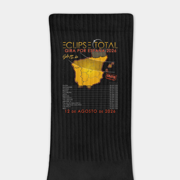 Eclipse Total 2026 - 12 de Agosto de 2026 - Eclipse 2026 - Socks ...