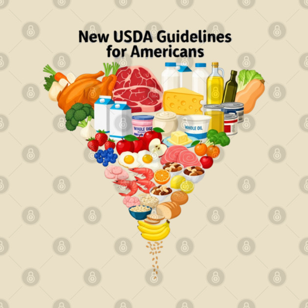 NEW USDA GUIDELINES FOR AMERICANS - American - T-Shirt | TeePublic