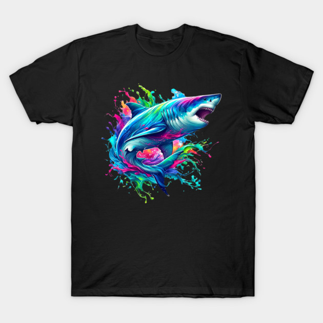 Shark Marine Biologist Paint Splash Ocean Animal Shark Lover - Animal ...