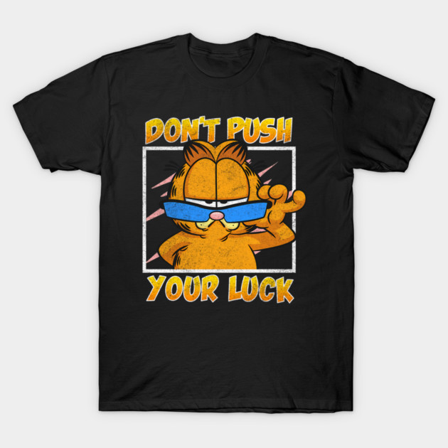 Garfield Don't Push Your Luck Cool Cat Panel - Garfield - T-Shirt ...