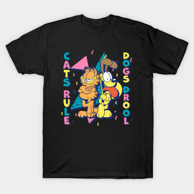 Garfield And Odie Cats Rule Dogs Drool - Garfield - T-Shirt | TeePublic