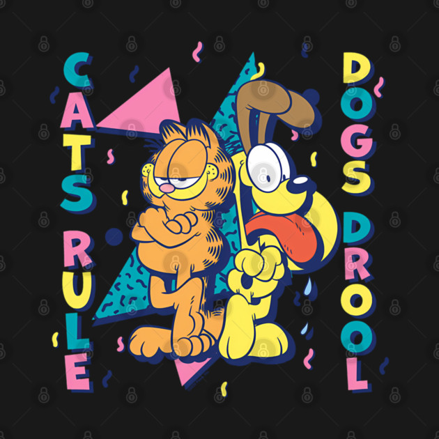 Garfield And Odie Cats Rule Dogs Drool - Garfield - T-Shirt | TeePublic