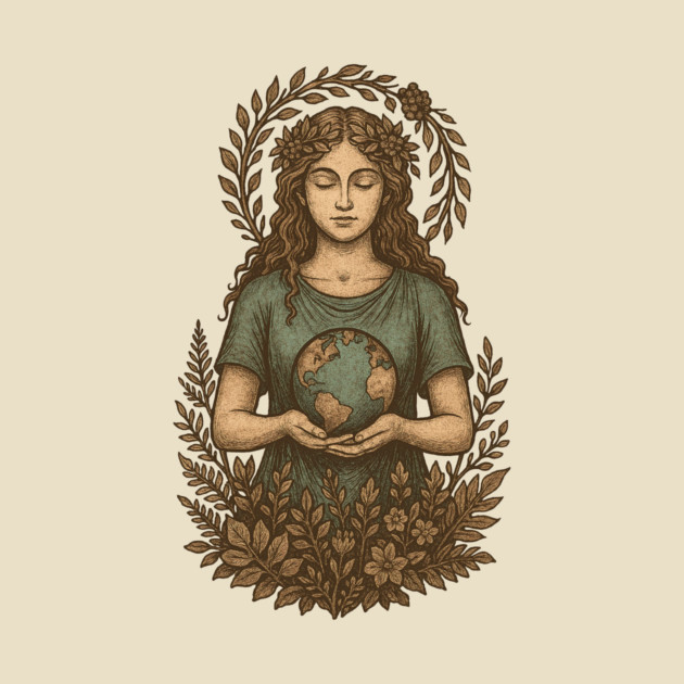 Gaia – Earth Mother Goddess of Nature and Balance - Gaia - T-Shirt ...