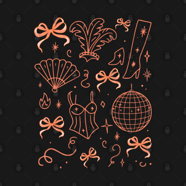 Disco Ball Aesthetic Coquette Bow Party - Vintage Disco Ball - T-Shirt ...