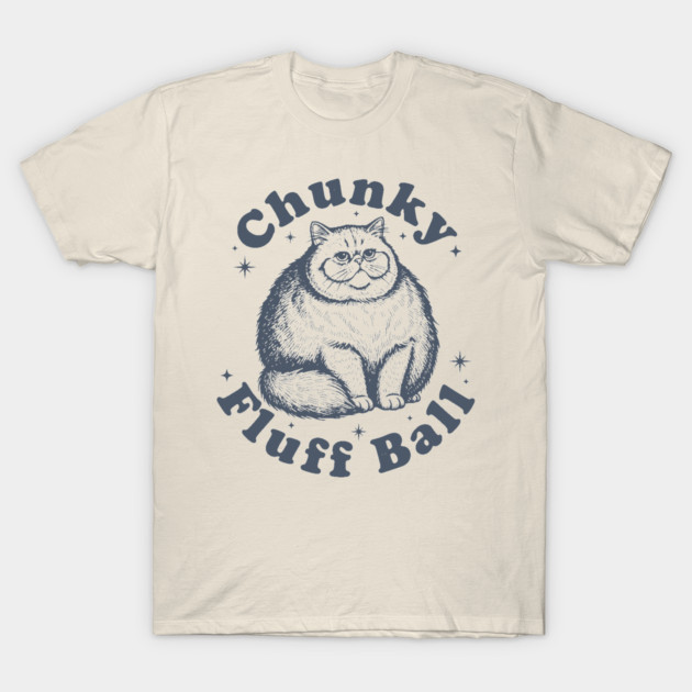 Chunky Fluff Ball - Cute Persian Cat Woodcut Style Chonk - Persian Cat ...