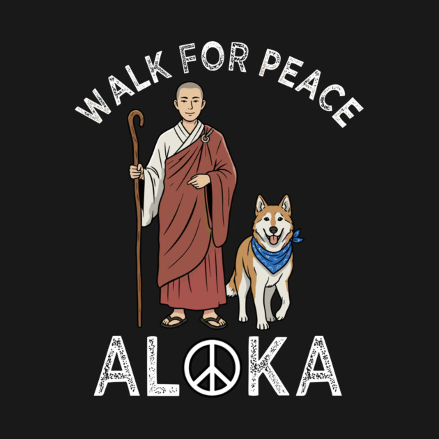 aloka peace dog walk for peace color monk companion - Aloka Peace Dog ...