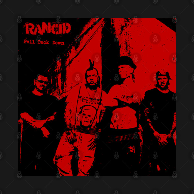 Rancid Fall Back Down Punk Rock Band Grunge Red Art - Musician - T ...