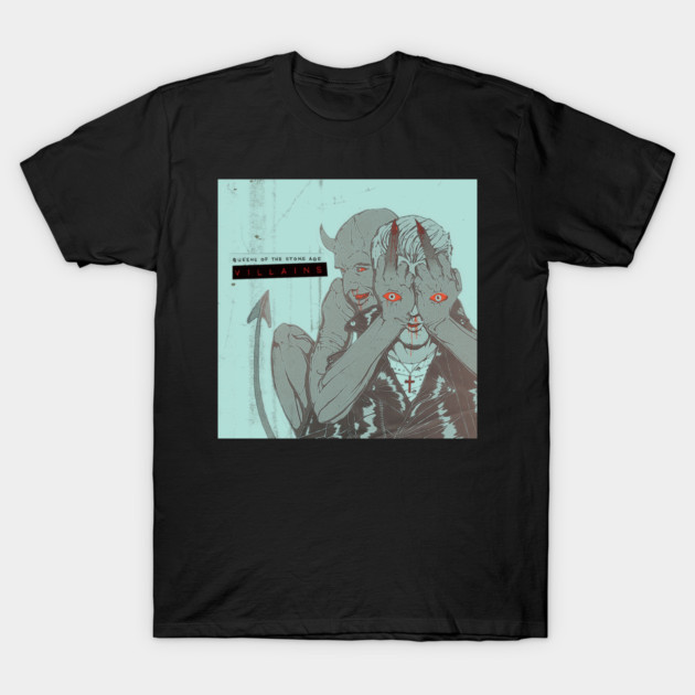 Queens of the Stone Age Villains Dark Rock Devil Art - Band - T-Shirt ...