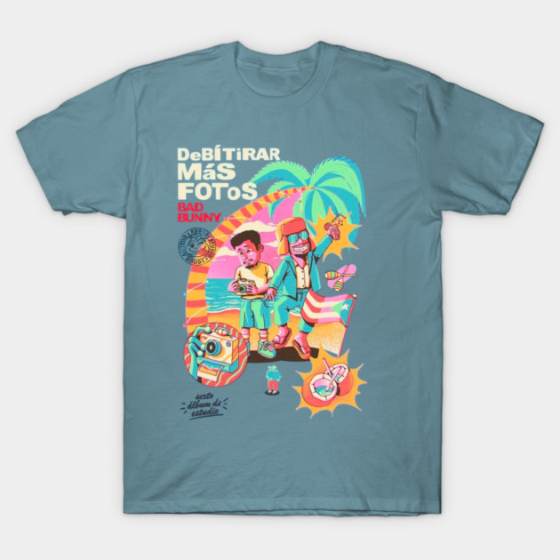 Bad Bunny Summer Beach Cartoon - Bad Rabbit - T-Shirt | TeePublic