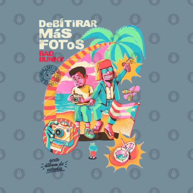 Bad Bunny Summer Beach Cartoon - Bad Rabbit - T-Shirt | TeePublic