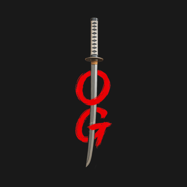 Og Sword Bold Red Brush - Custom Printed Apparel - T-Shirt | TeePublic
