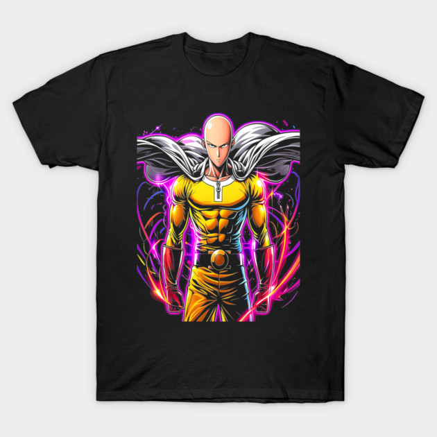 Vibrant Saitama One-Punch Man Hero Art - Saitama - T-Shirt | TeePublic