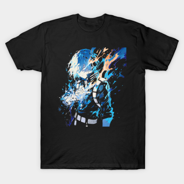 Shoto Todoroki Splash Art My Hero - Shoto Todoroki - T-Shirt | TeePublic