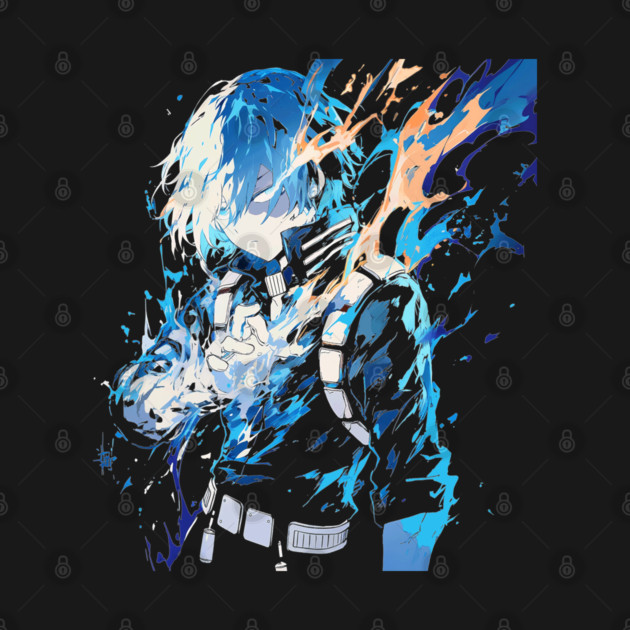 Shoto Todoroki Splash Art My Hero - Shoto Todoroki - T-Shirt | TeePublic