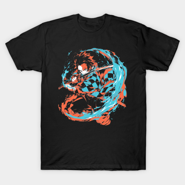 Tanjiro Kamado Water Breathing Anime Art - Tanjiro Kamado - T-Shirt ...