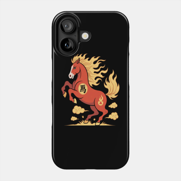 Fire Horse Red Chinese Zodiac Lunar New Year 2026 - Fire Horse Red ...