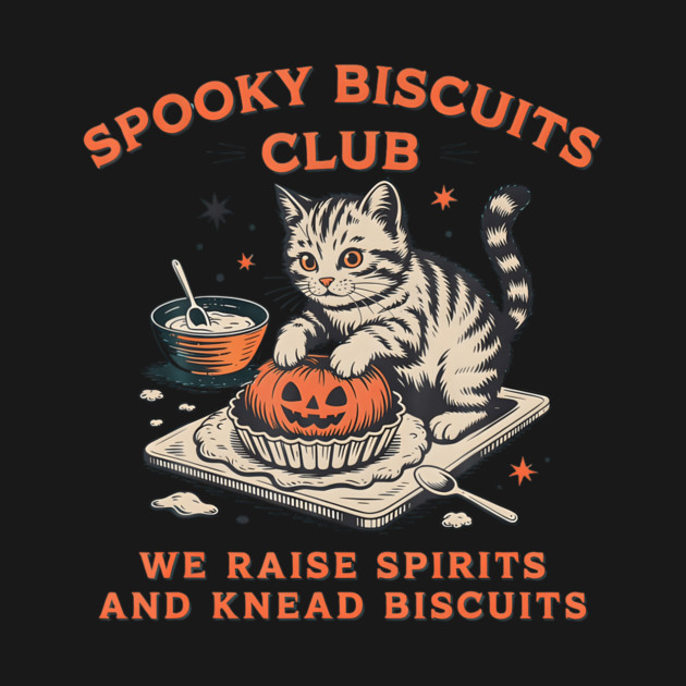 Spooky Biscuits Club Cat Halloween Baking - Halloween Baking Cat - T ...