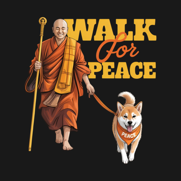 Peace Walking Monks And Aloka Dog Walk For Peace Men Women - Funny - T ...