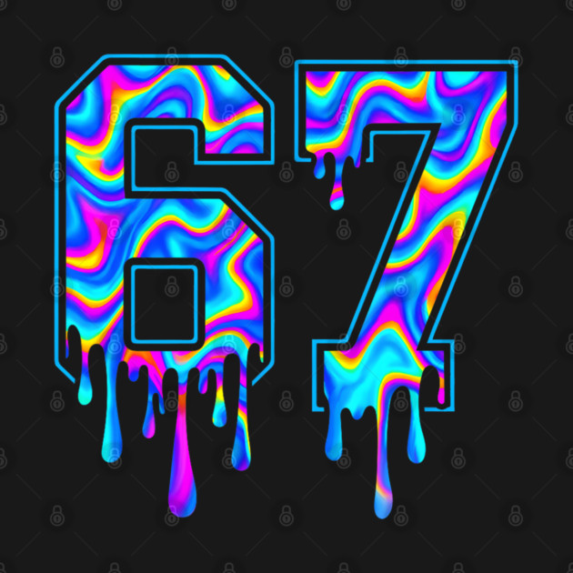 Swirl Six Seven Drip 6 7 Gen Alpha Slang - Gen Alpha Slang - T-Shirt ...