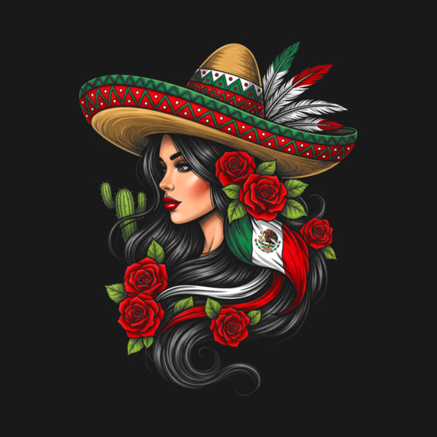 Fiesta Queen Art Mexican Heritage Decor - Mexican Heritage Art - T ...