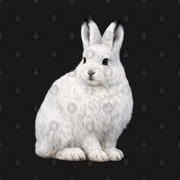 SNOW HARE ARCTIC RABBIT REALISTIC WILDLIFE ANIMAL ILLUSTRATION. SAMER ...