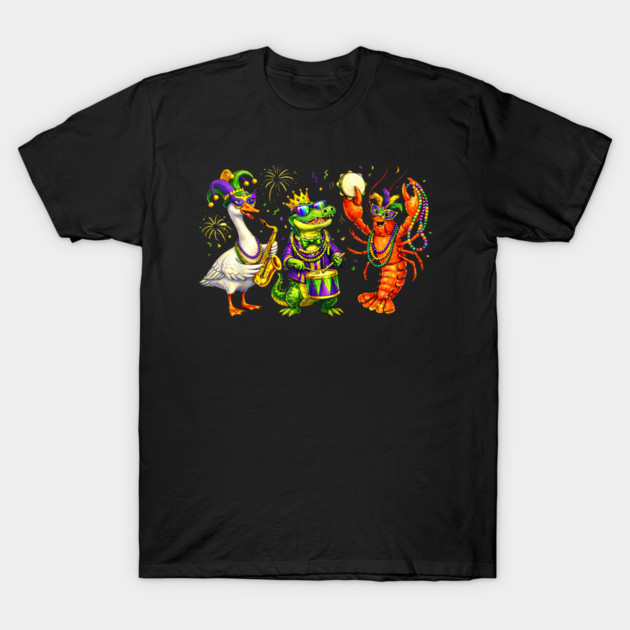 Mardi Gras Critters - Mardi Gras - T-Shirt | TeePublic
