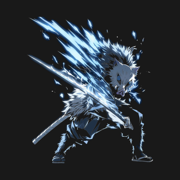 Inosuke Hashibira Water Style Attack Fan - Inosuke Hashibira - T-Shirt ...