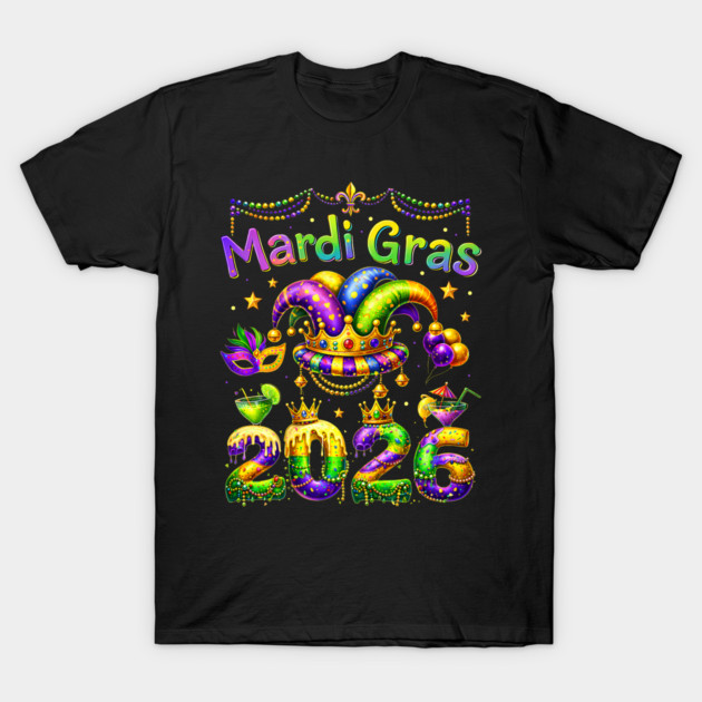 Carnival Mardi Gras 2026 Jester hat Purple beads for Men Women - Mardi ...