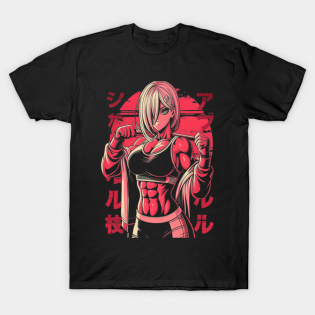 Powerful Makima Gym Outfit Art - Makima - T-Shirt | TeePublic