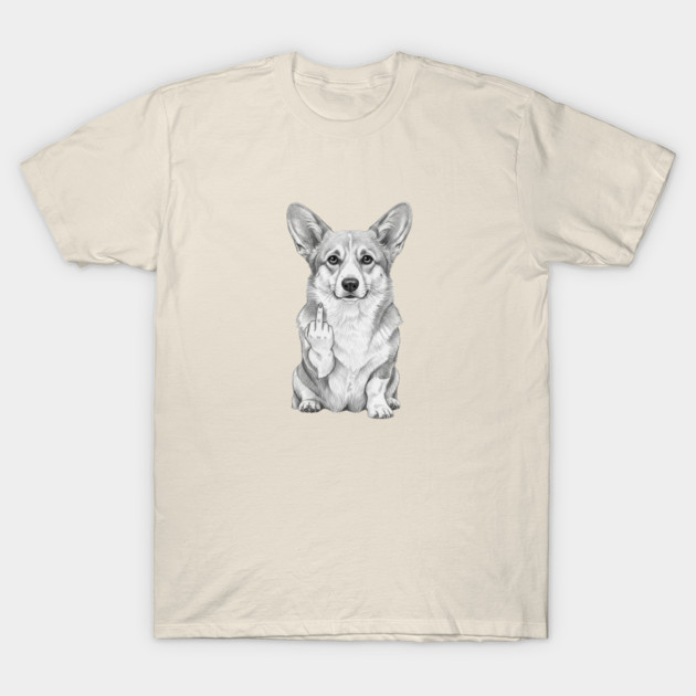 Pembroke Welsh Corgi Flipping the Bird Sketch - Pembroke Welsh Corgi ...
