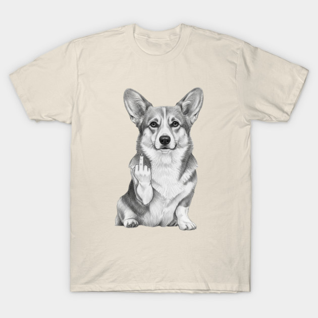 Pembroke Welsh Corgi Flipping the Bird Sketch - Pembroke Welsh Corgi ...