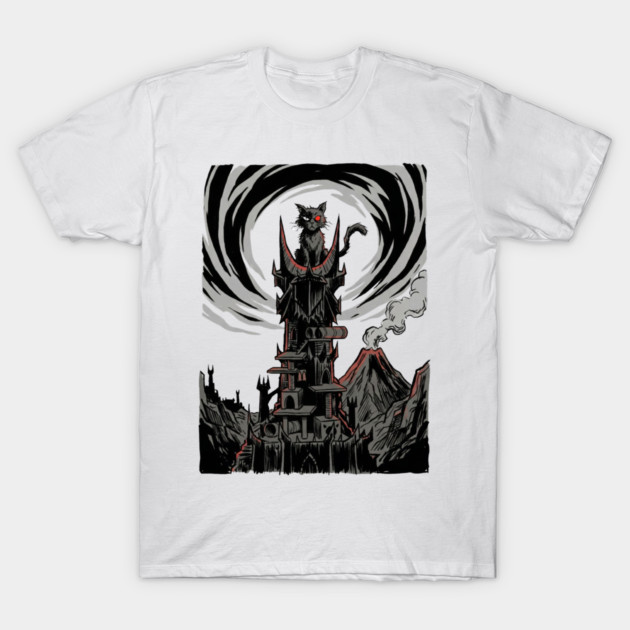 Funny Black Cat Dark Fantasy Tower Volcano Parody - Lord Of The Rings ...