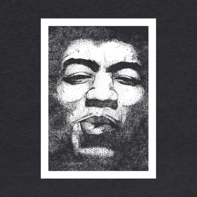 Jimi Hendrix stippling portrait - Jimi Hendrix Art - T-Shirt | TeePublic